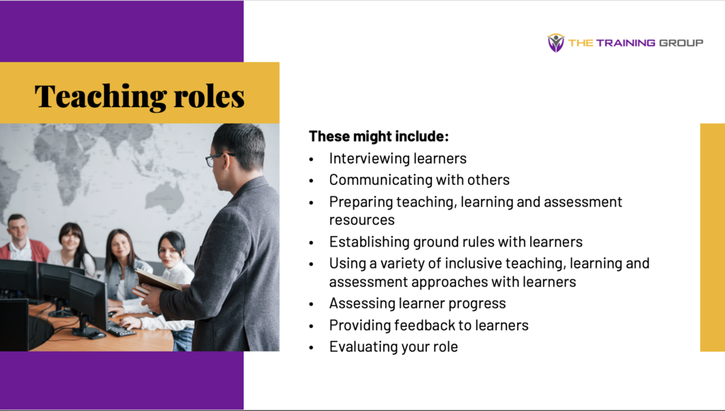Roles & Responsibilities in Education & Training – The Training Group